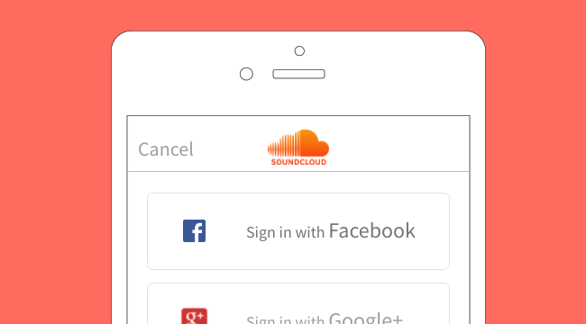 Free Wireframe Template for SoundCloud - Login Form