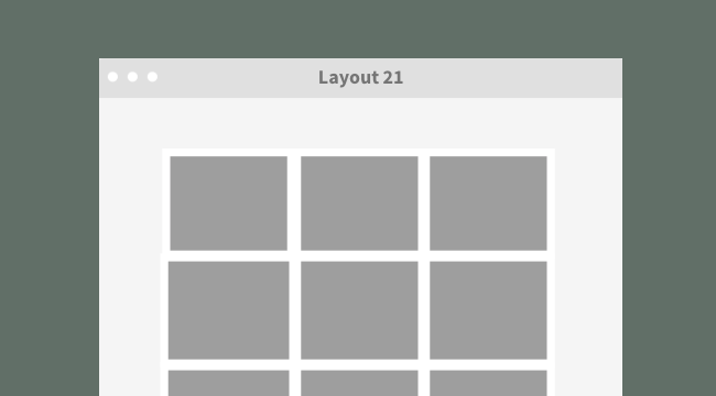 Free Wireframe Template for Web Layout - Three Columns with Three Rows