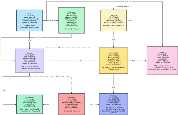 Free Whiteboard Template for Database Schema Diagram