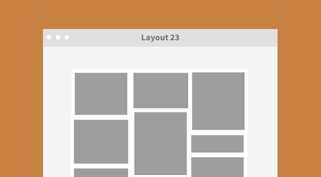 Free Wireframe Template for Web Layout - Masonary layout with Row Divisions