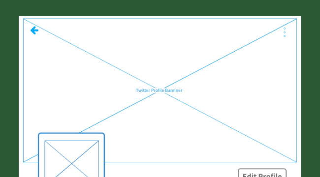 Free Wireframe Template for Mobile Layout - Twitter Profile Page