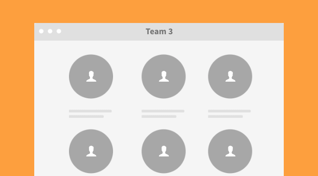 Free Wireframe Template for Team - Three Columns User Icon Option and ...