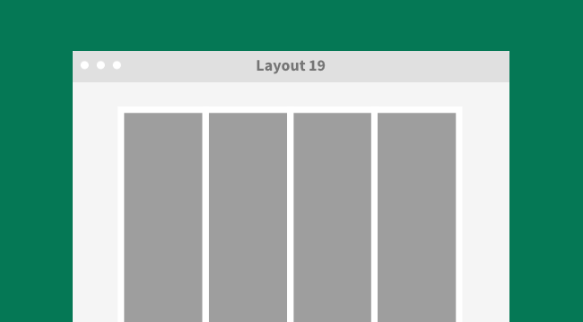 Free Wireframe Template for Web Layout - Four Columns