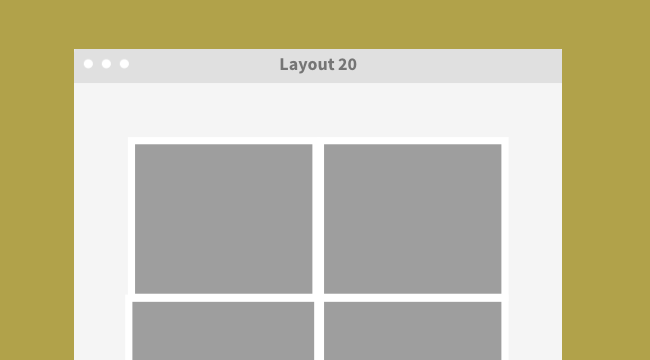 Free Wireframe Template for Web Layout - Two Rows with Two Columns