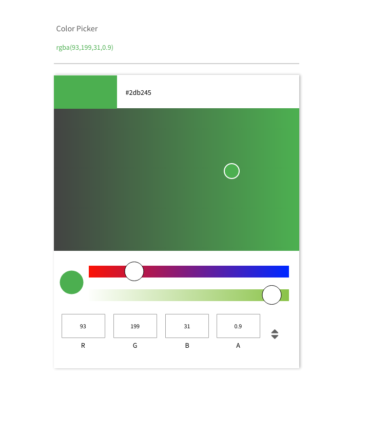 Free Wireframe Template for Material color picker