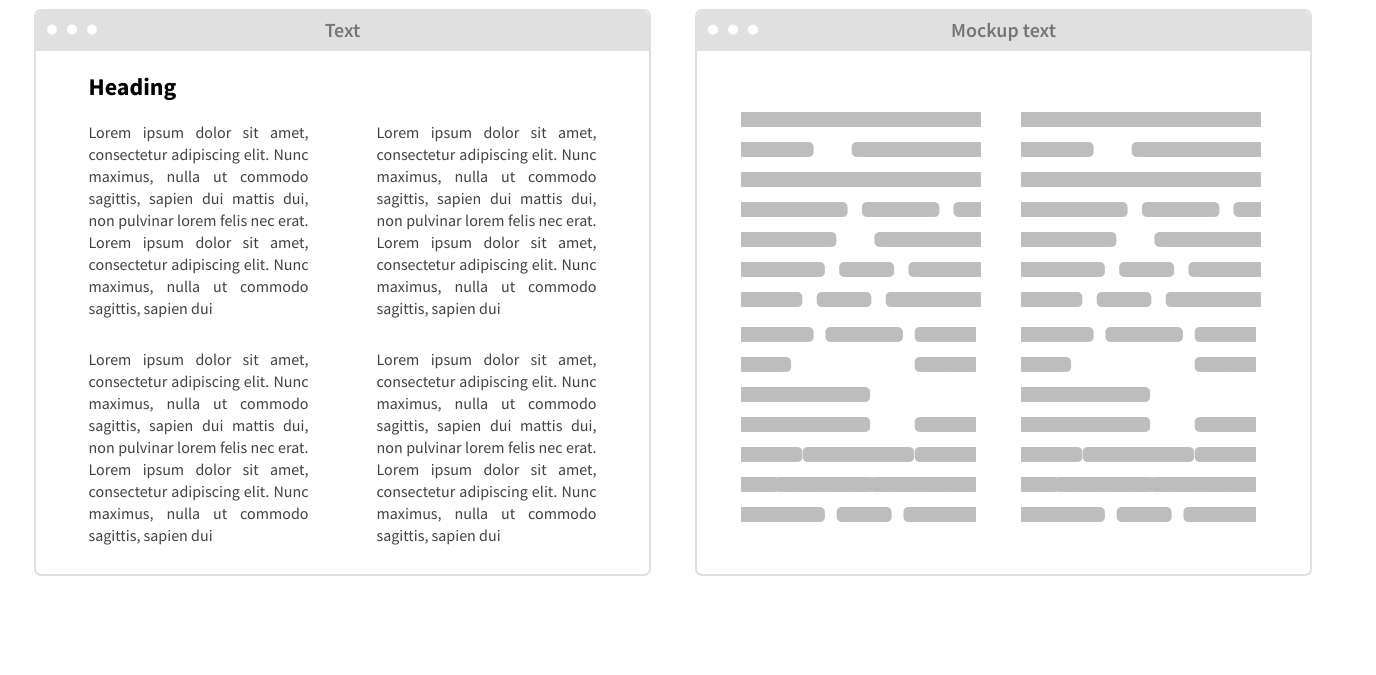 Free Wireframe Template for Text and mockup text