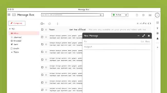Free Wireframe Template for Mail compose