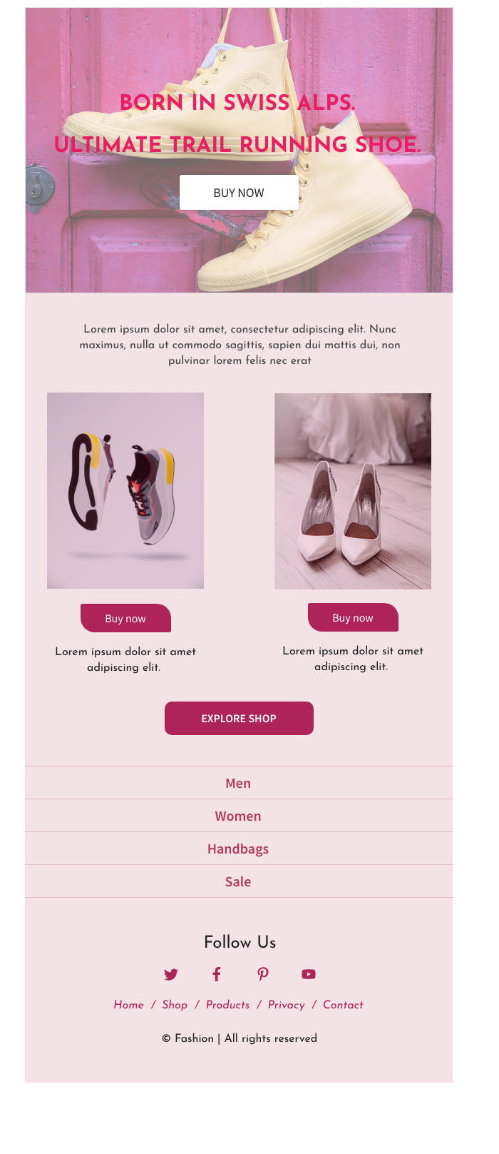 Free Wireframe Template for Email Templates UI - Shop Template