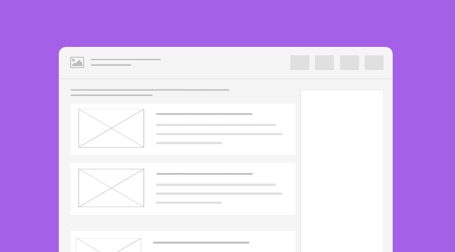 Free Wireframe Template for Blog Mockup UI