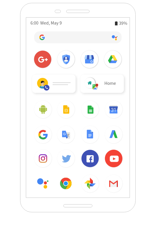 Free Wireframe Template for Android apps