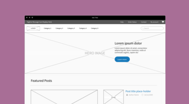 Free Wireframe Template for F6 building blocks template 1