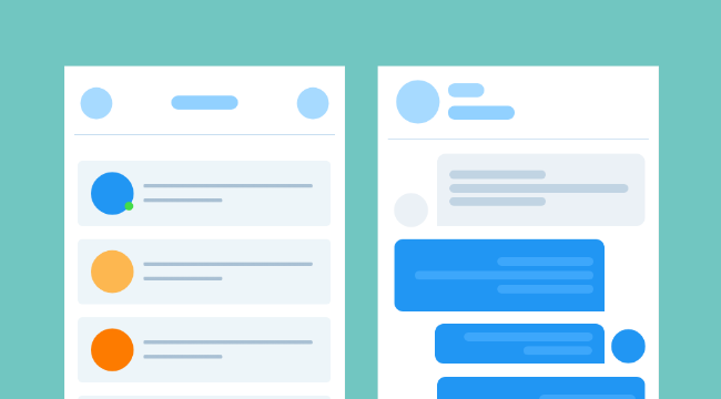 Free Wireframe Template for Chat illustration mockup
