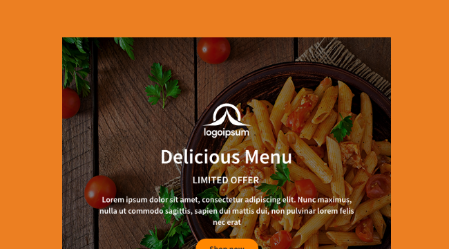 Free Wireframe Template for Food newsletter