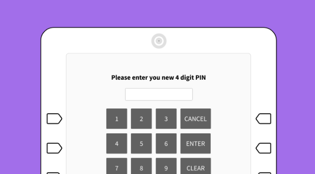 Free Wireframe Template for ATM - Enter your PIN