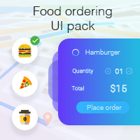 Free Wireframe Template for Food ordering pack