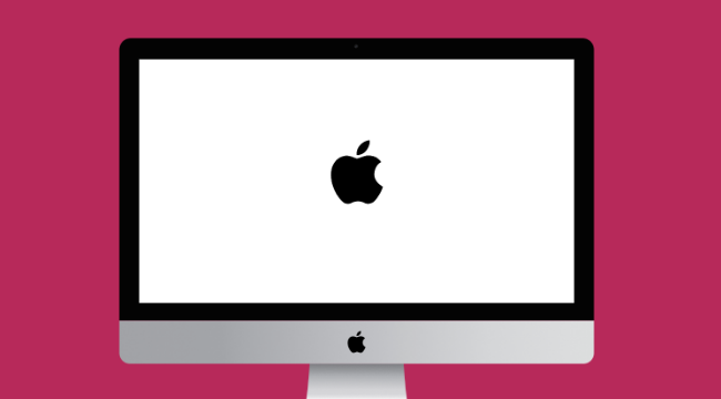 Free Wireframe Template for Apple iMac frame