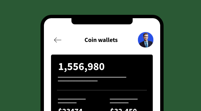 Free Wireframe Template for Wallet app