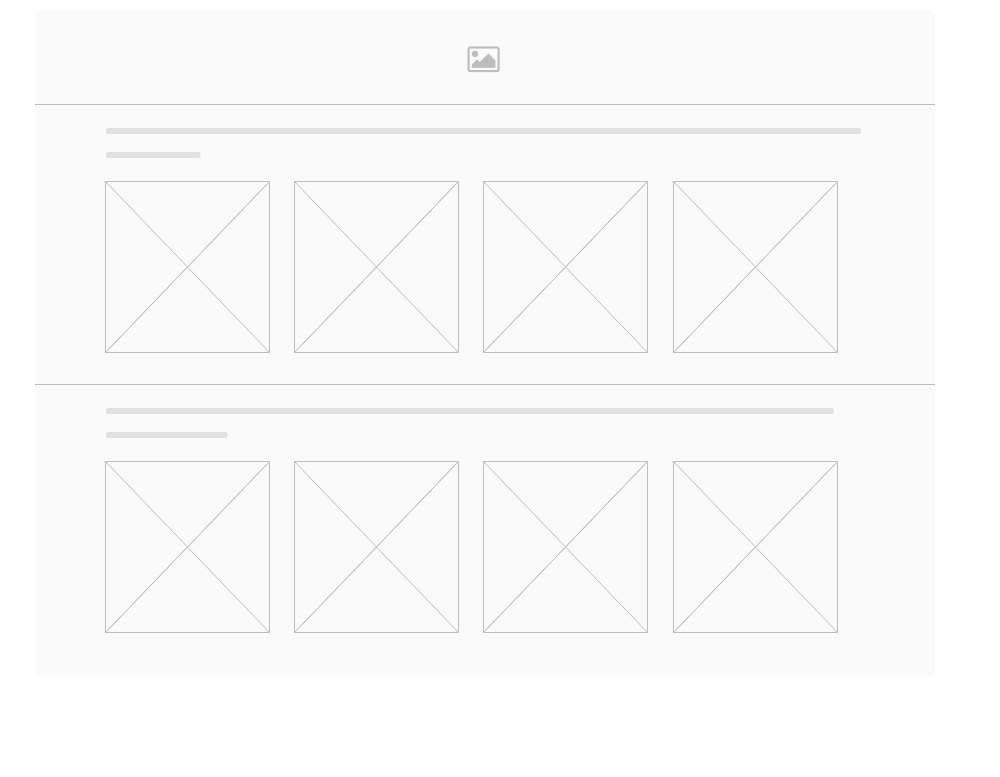 Free Wireframe Template for Image gallery Mockup UI