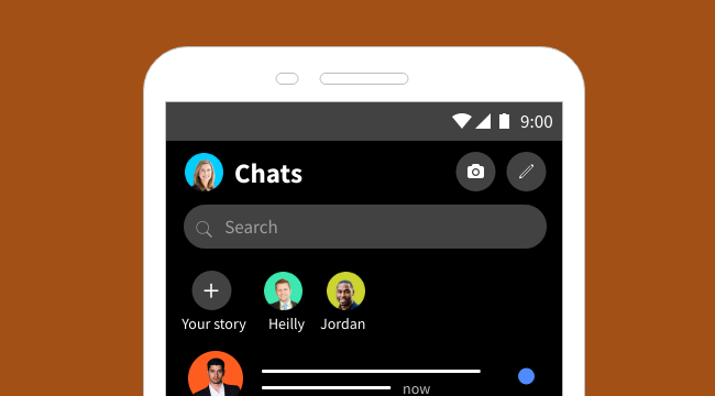 Free Wireframe Template for Chat app