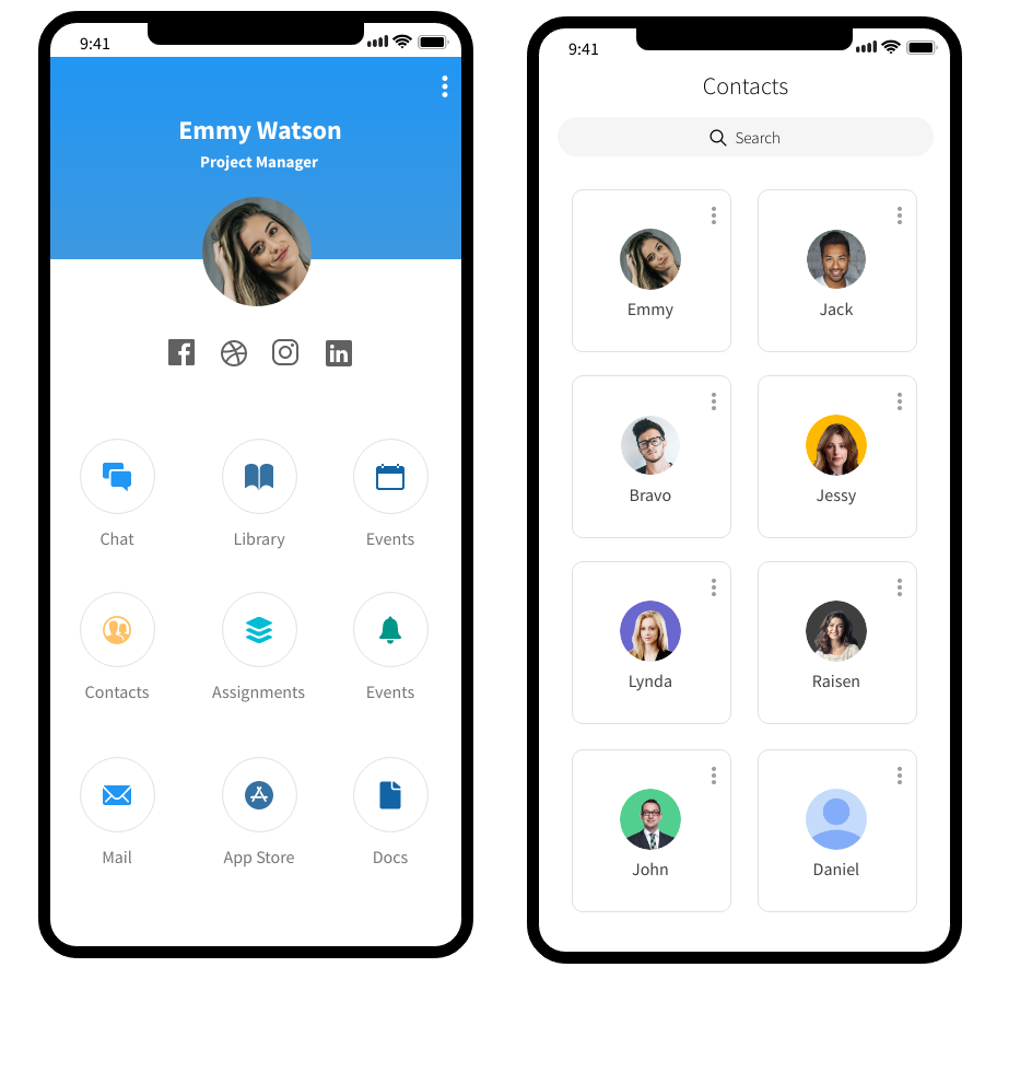 Free Wireframe Template for ionic 6 iOS template
