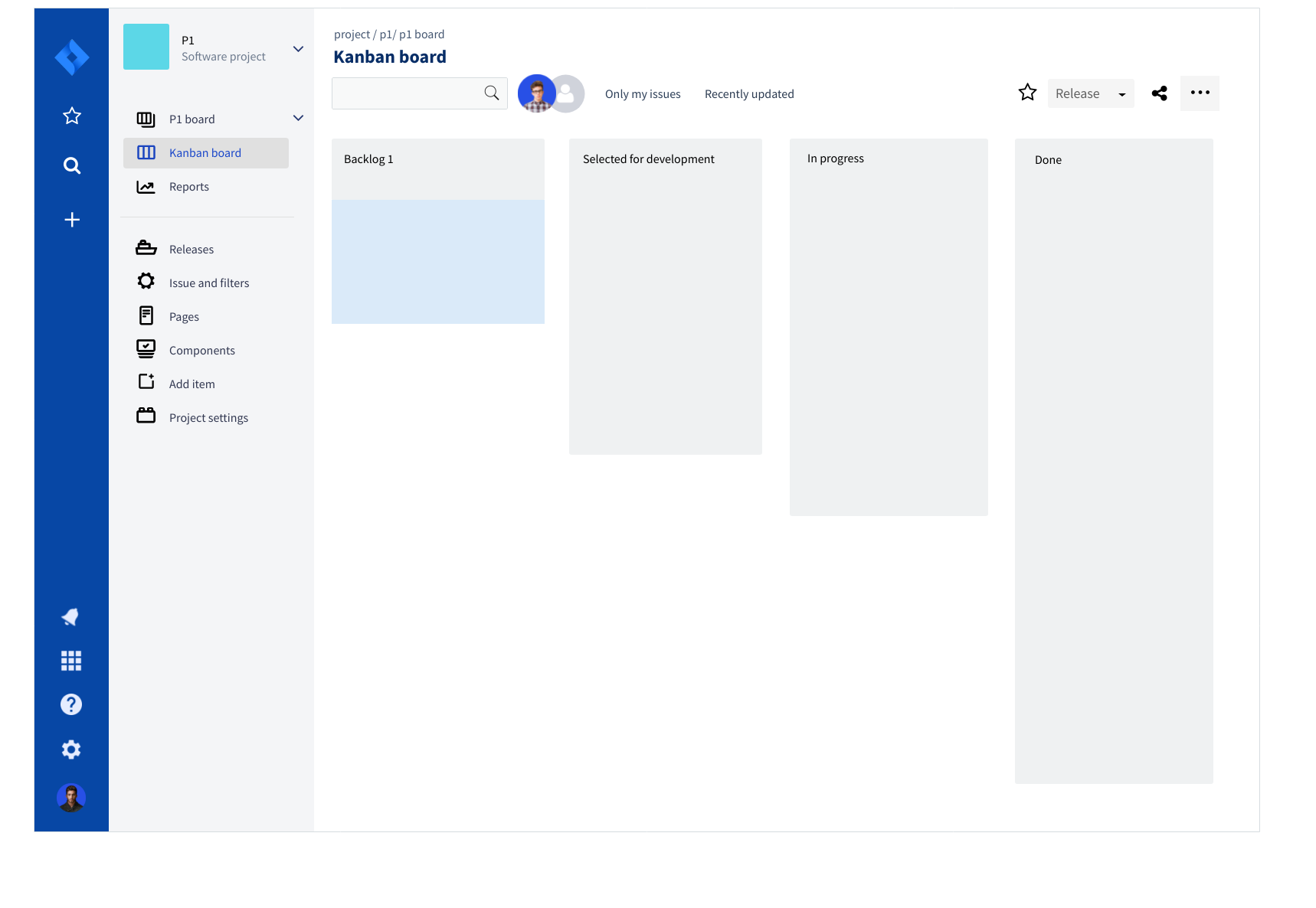 Free Wireframe Template for Atlassian ADG UI - Jira task dashboard ...