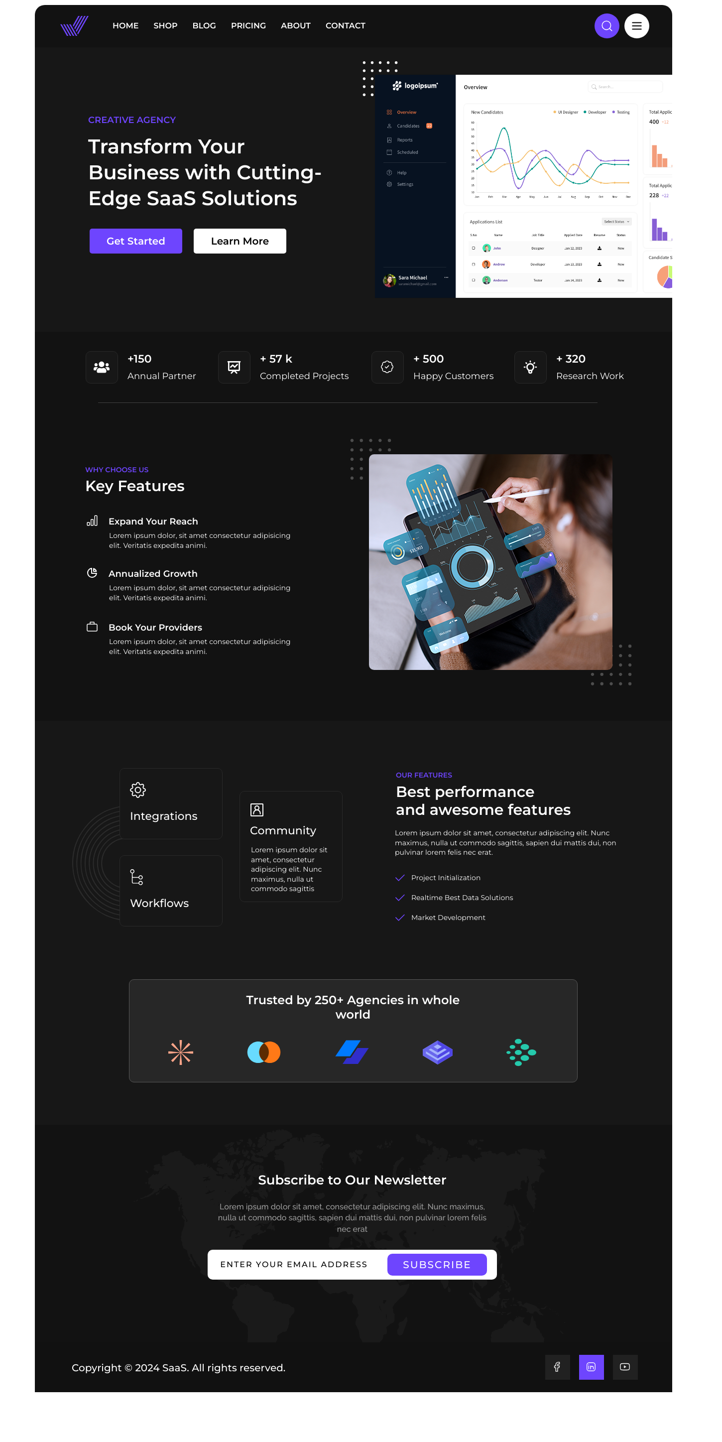 Free Wireframe Template for Landing page