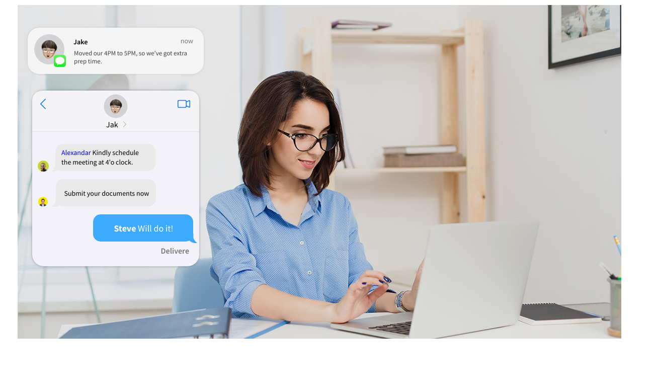 Free Wireframe Template for AR - Message screen