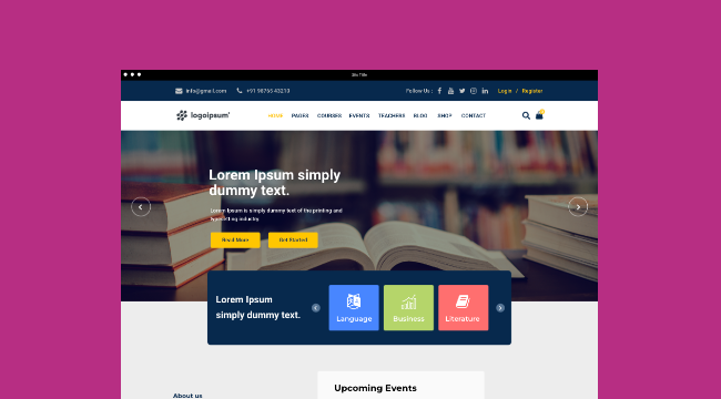 Free Wireframe Template for Education Template