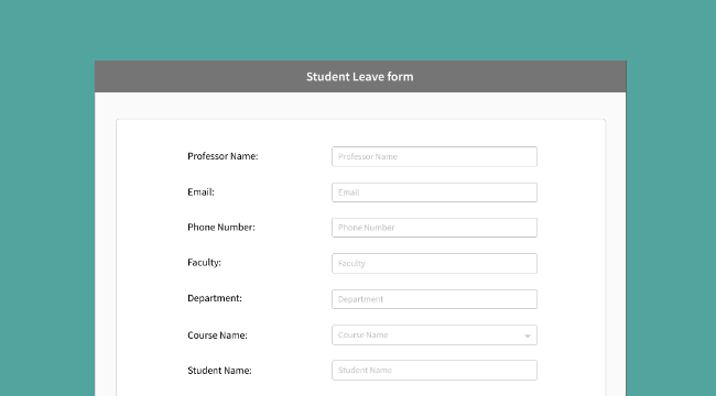 Free Wireframe Template for Student form