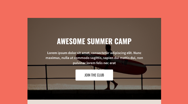 Free Wireframe Template for Email Templates UI - Summer camp